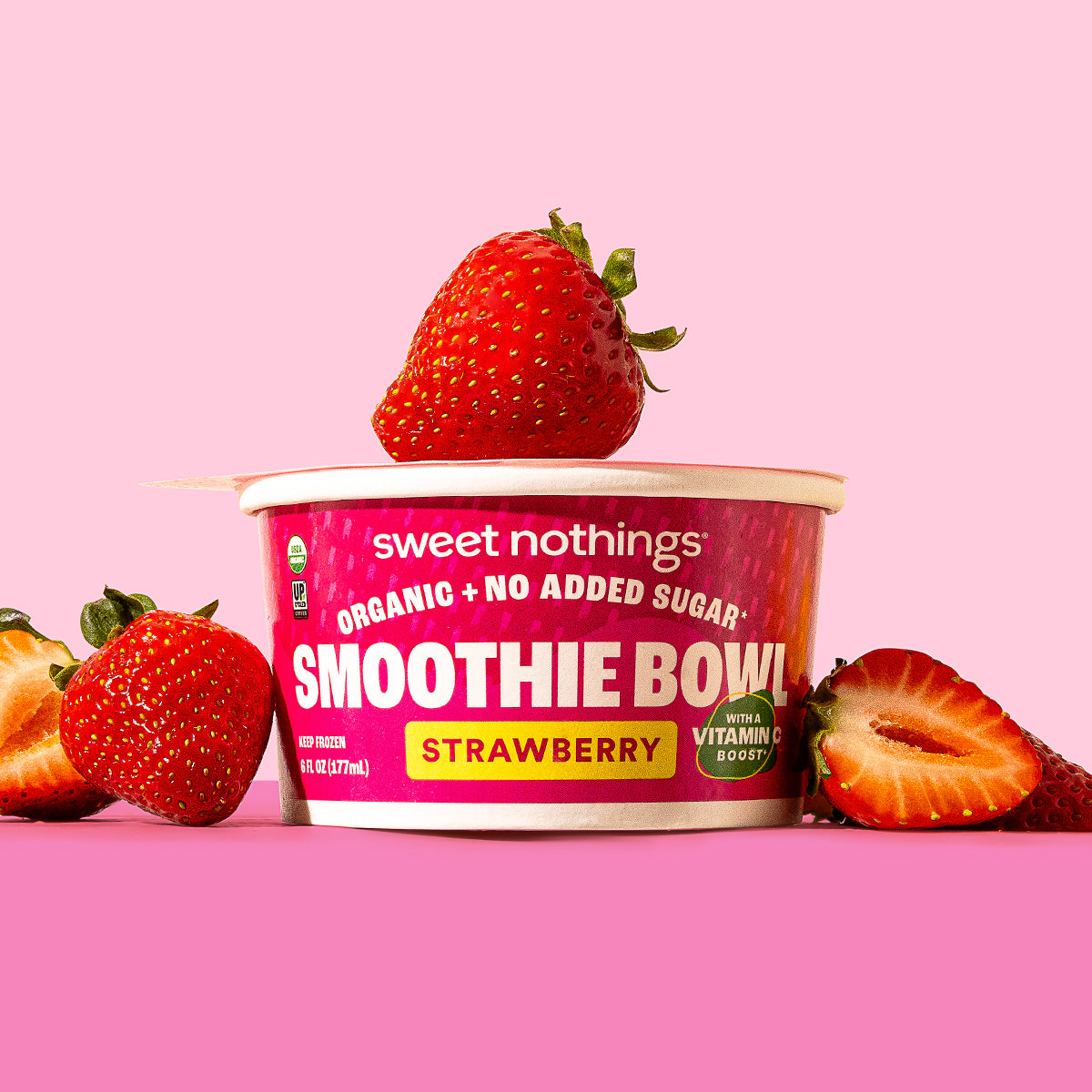Sweet Nothings | Organic Strawberry Frozen Smoothie Bowl
