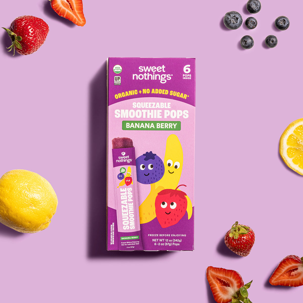 Banana Berry Smoothie Pops – Sweet Nothings